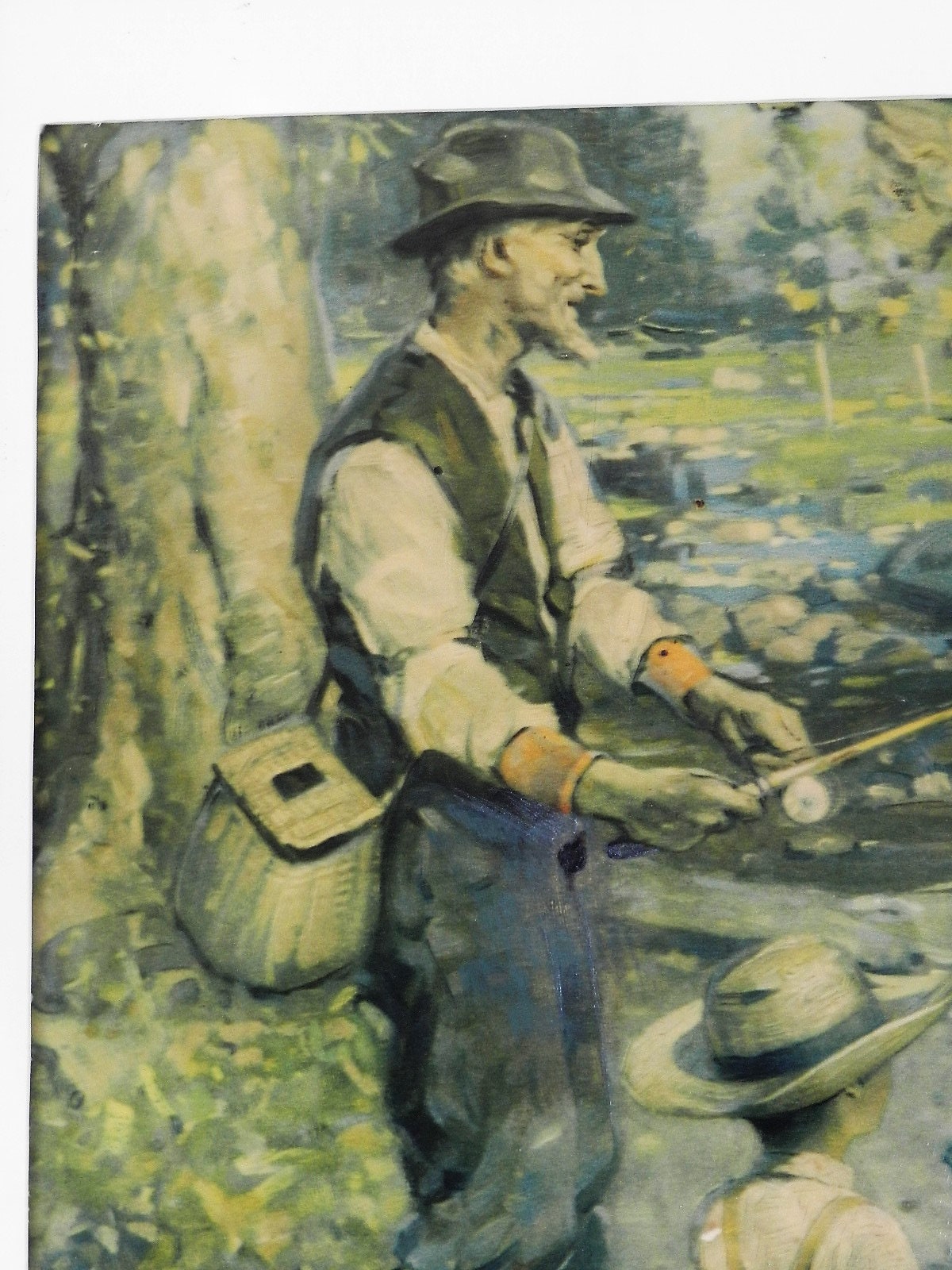 FRAMED ART PRINT-Victor C. Anderson/ Grandfather & Boy Trout | Etsy