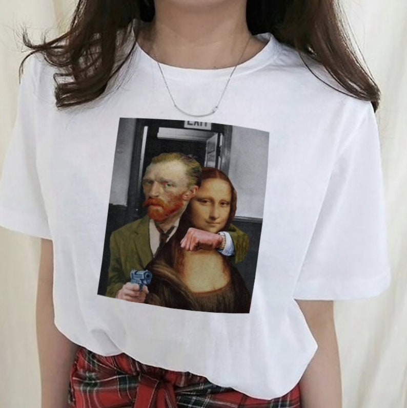 Van Gogh Mona Lisa Ladies T-shirt - Etsy