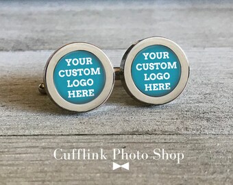 Custom Logo Cufflinks | Etsy