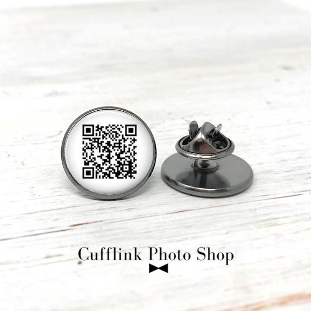 Custom Lapel Pin, Custom QR Code Pin, Personalized Gift, Hidden Message ...