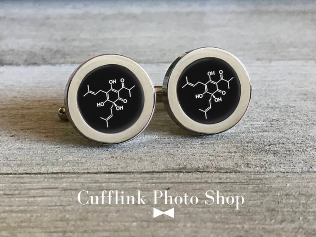 Beer Molecule Cufflinks, Beer Lover Gift, Anniversary Gift, Groomsmen ...