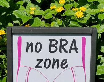 No bra sign | Etsy