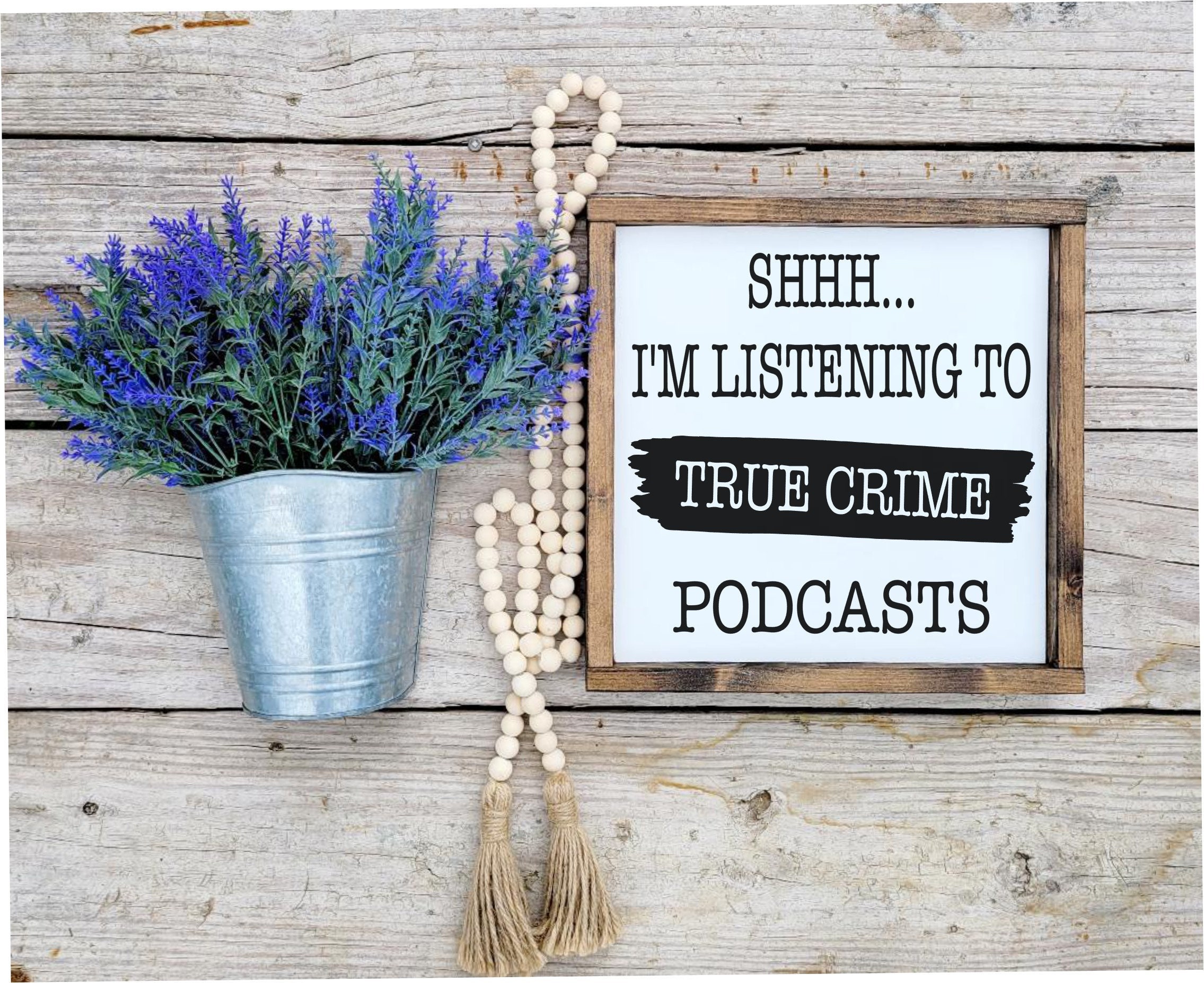 True Crime Sign wood signs welcome lets talk about serial | Etsy
