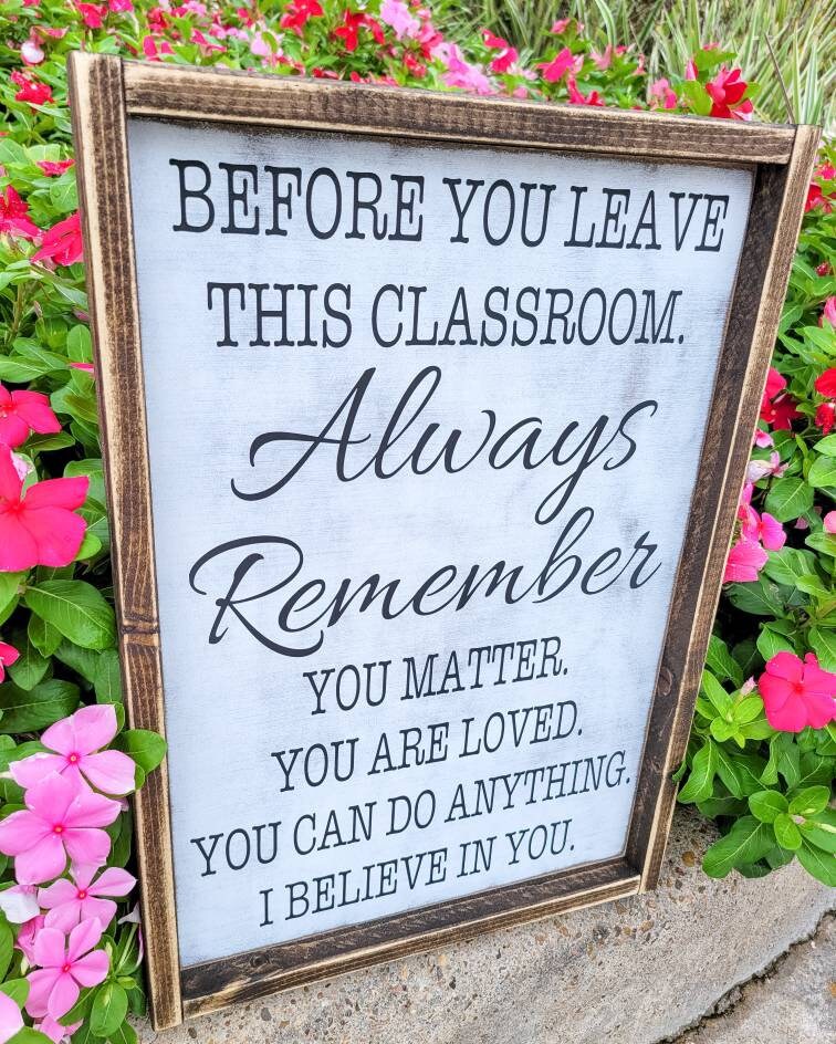 Before You Leave This Classroom Sign Welcome Classroom Sign - Etsy