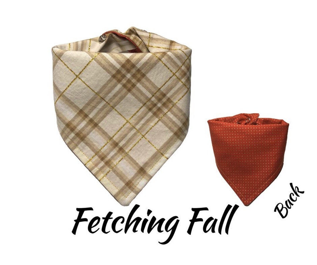 Plaid Dog Bandana, Fall Plaid Dog Bandana, Fall Dog Bandana, Hipster ...
