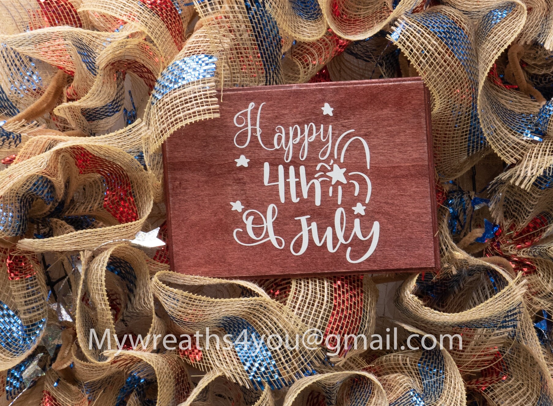 18 Patriotic happy 4th of July Deco Mesh | Etsy