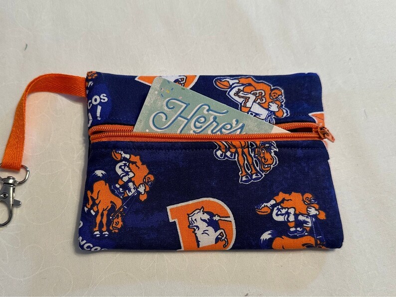 Denver Broncos Coin Purse/gift Card Holder - Etsy