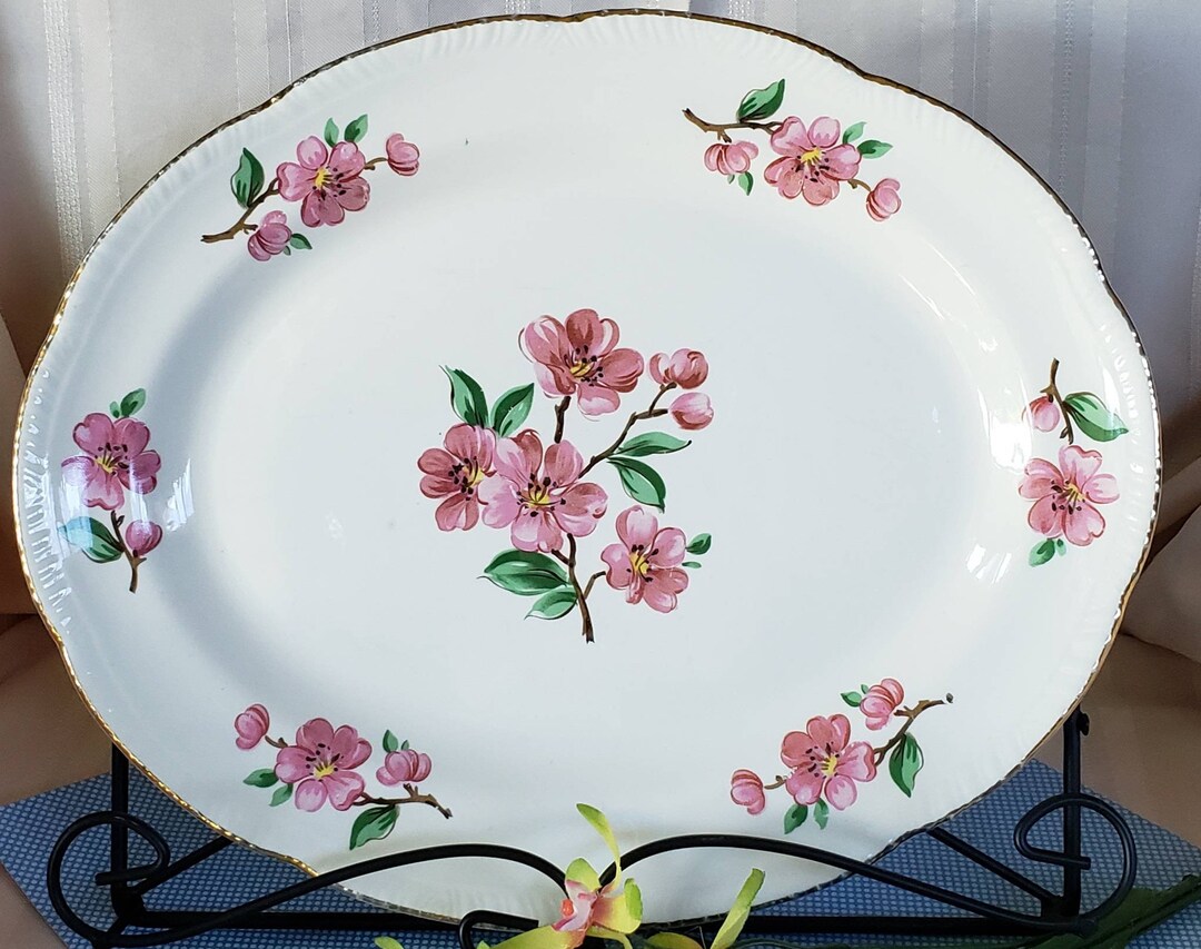 Vintage Homer Laughlin Apple Blossom Platter 1951. - Etsy