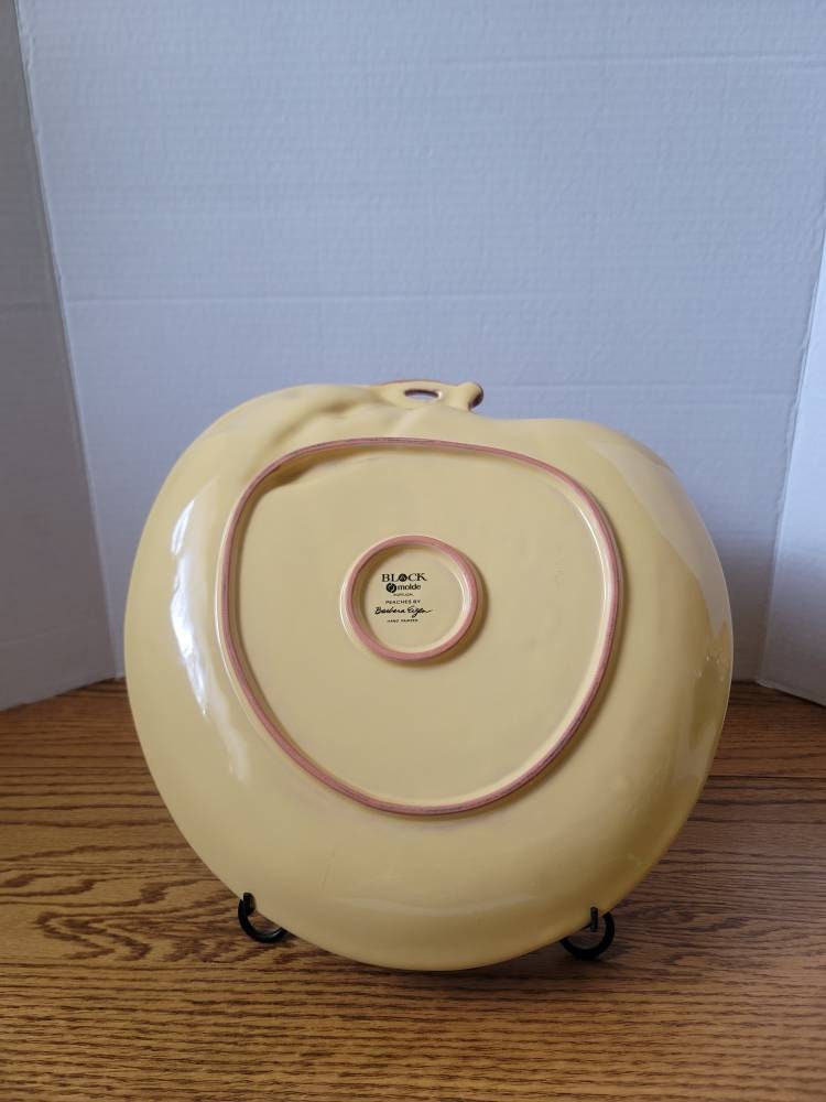 Vintage Block Molde Barbara Eigen Peaches Platter Made in Portugal - Etsy