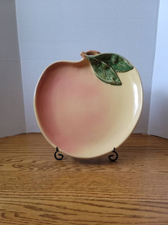 Vintage Block Molde Barbara Eigen Peaches Platter Made in - Etsy