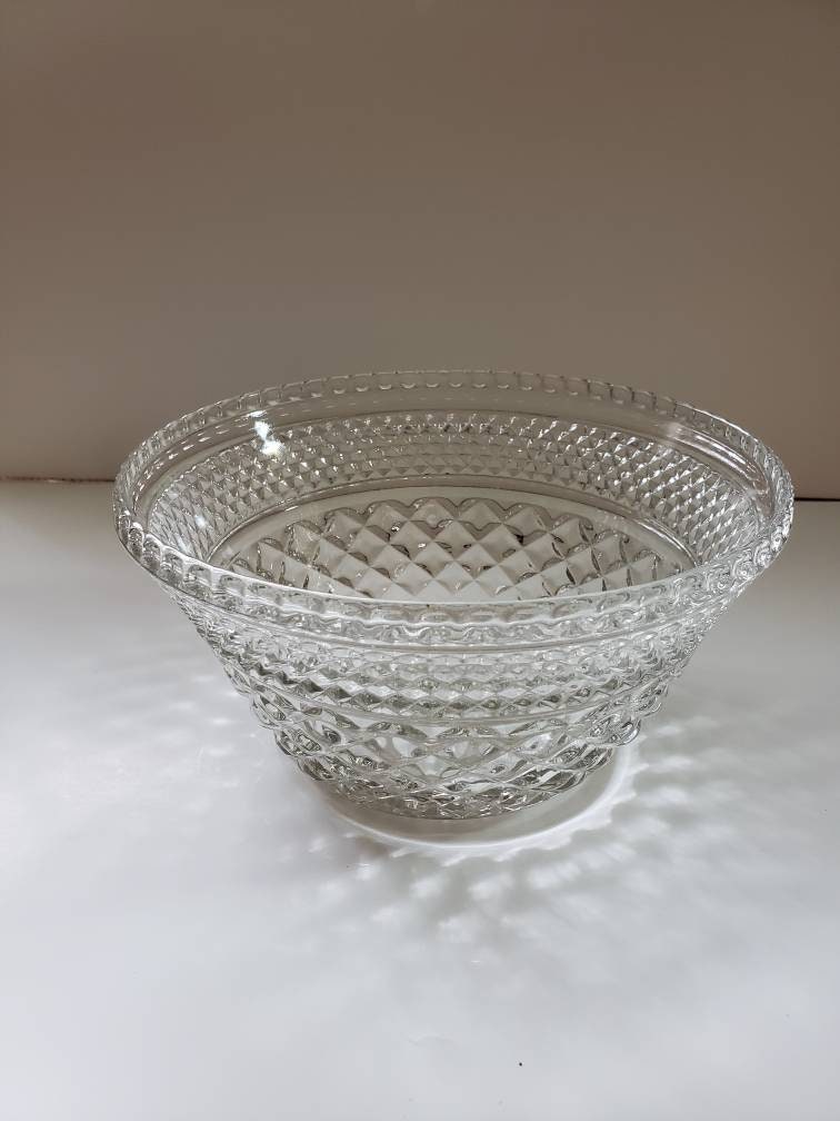 Vintage Wexford Pattern Clear Glass Salad Bowl. - Etsy