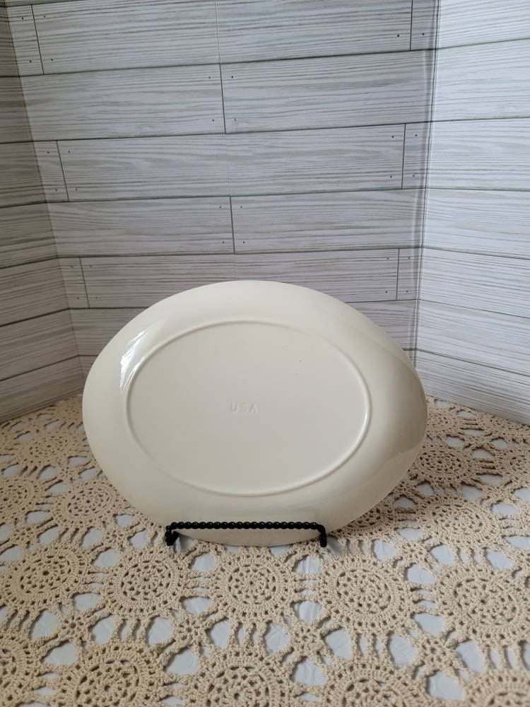 Vintage SCIO Pottery Ohio Ceramic Golden Rose Platter. - Etsy