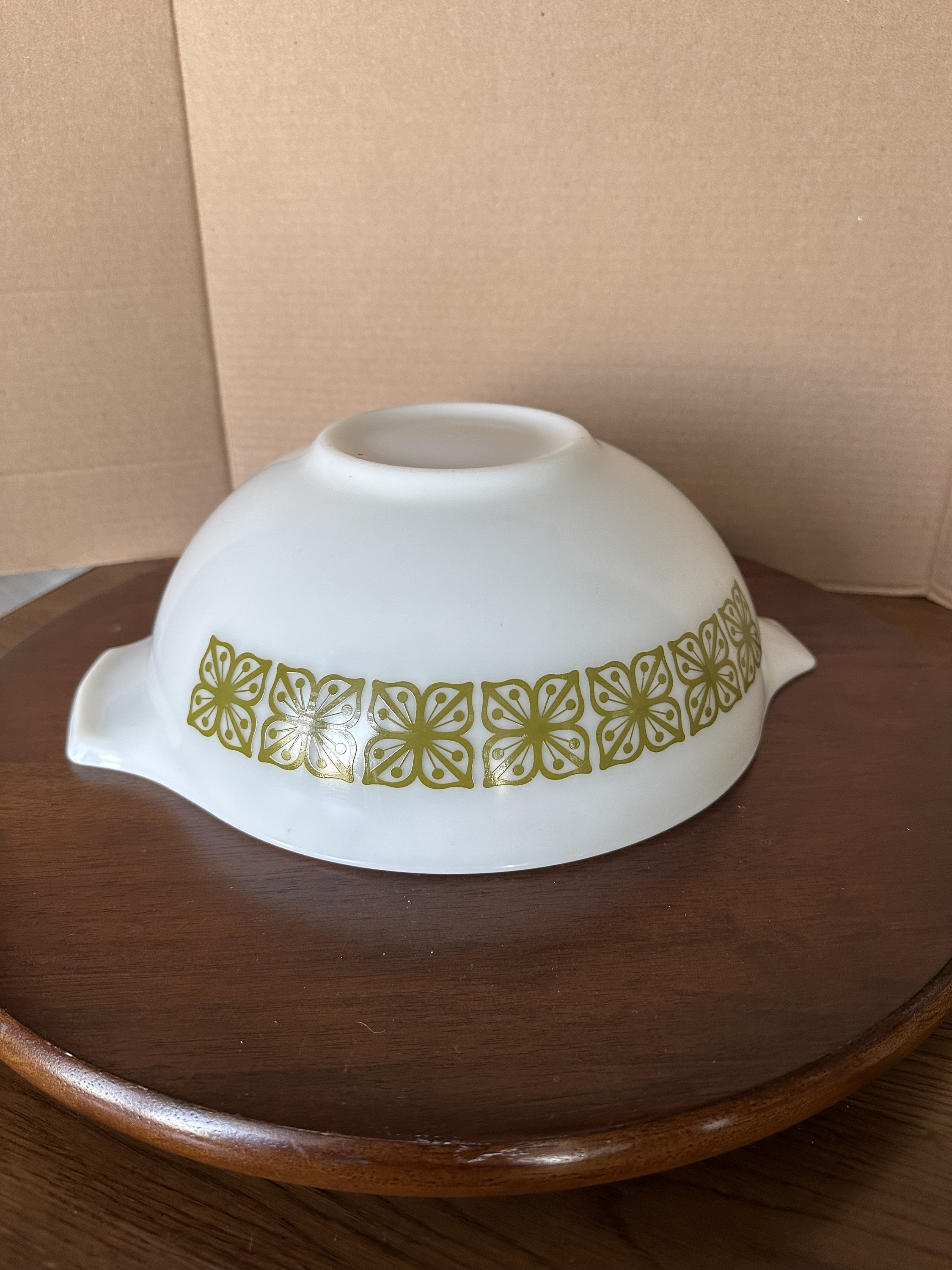 Vintage Pyrex Verde Green Dutch Clover Cinderella #444 Bowl - Etsy
