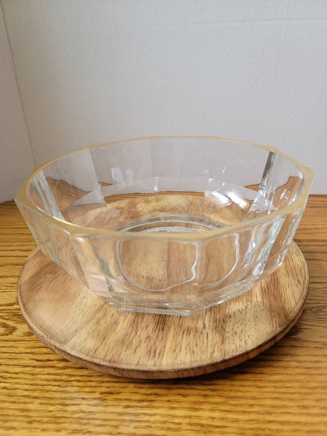 Vintage Italian Crystal Decagon Gold Trim Serving Bowl - Etsy