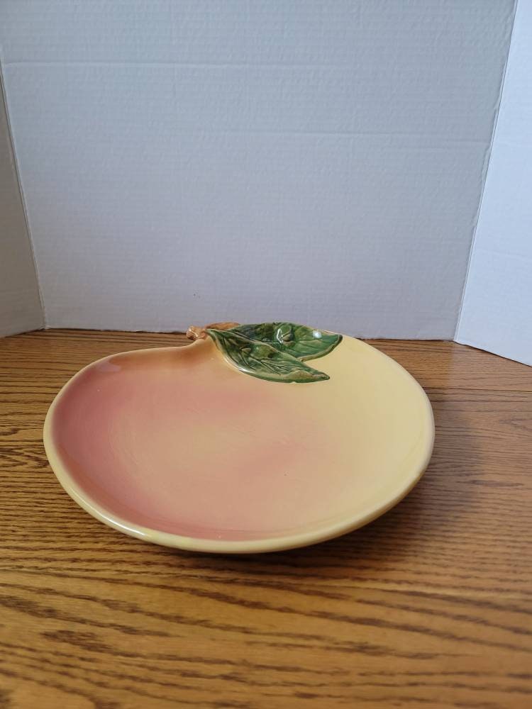 Vintage Block Molde Barbara Eigen Peaches Platter Made in Portugal - Etsy
