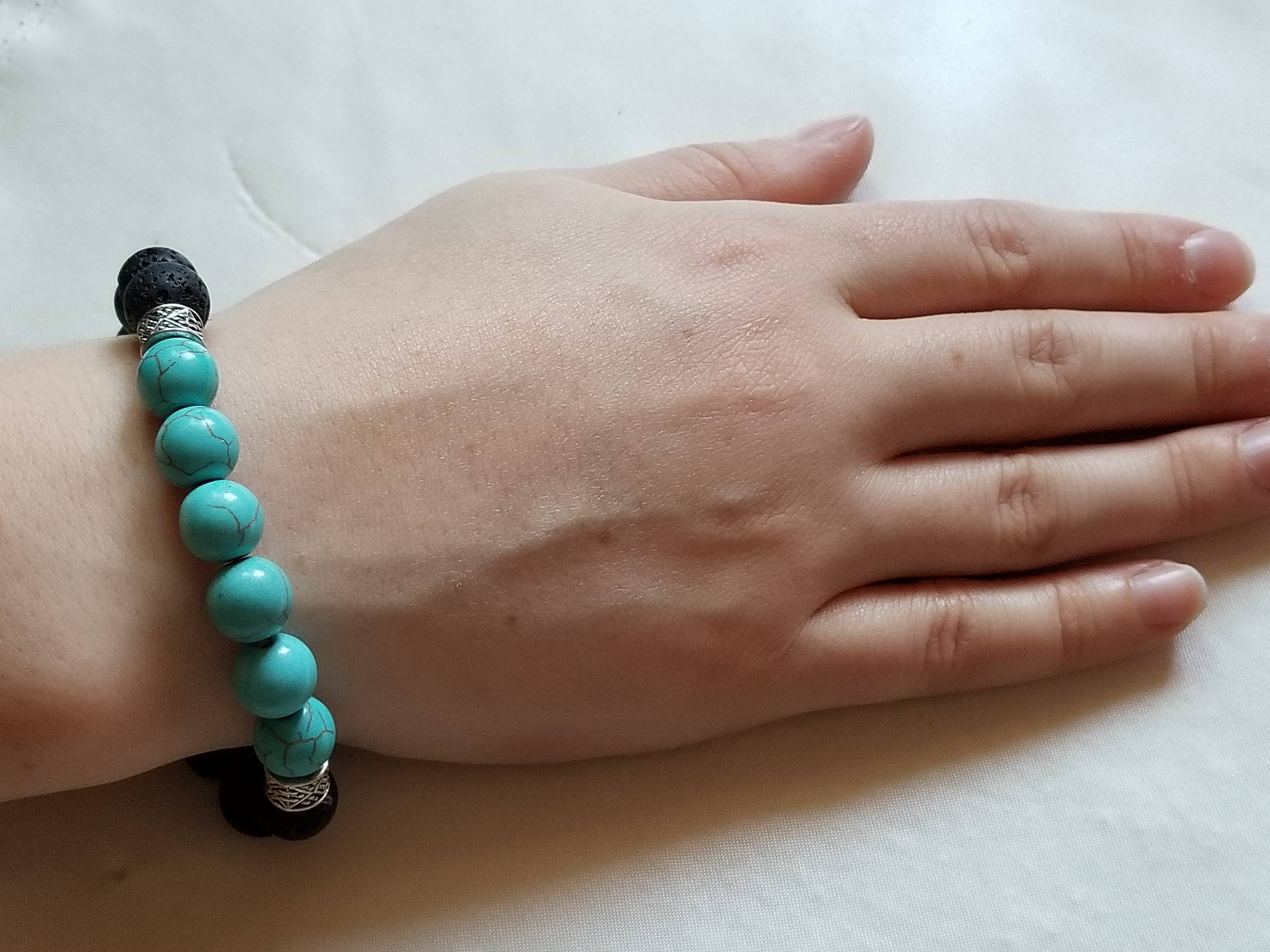 Turquoise Bead Essential Oil Diffuser Bracelet - Etsy