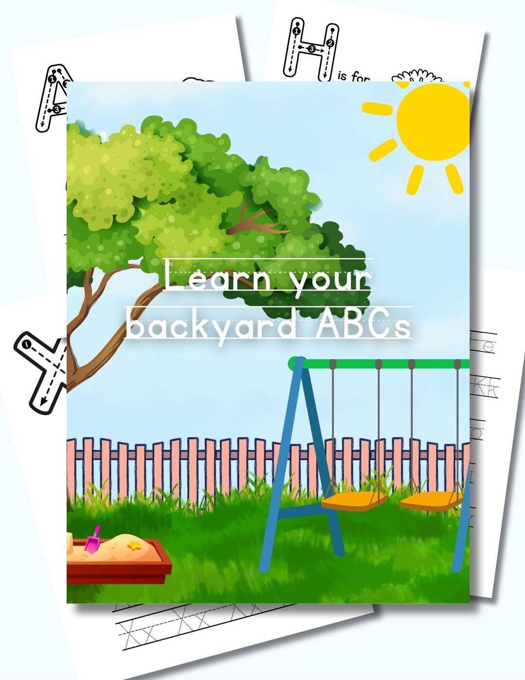 Printable Backyard Alphabet Tracing Worksheets | Kindergarten Pre-k ...