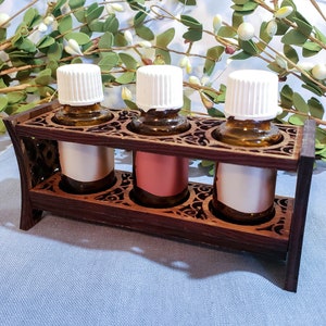 Essential Oil Stand Holds 3 Essential Oil Bottles Essential Oil Storage ...