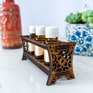 Essential Oil Stand Holds 3 Essential Oil Bottles Essential Oil Storage ...