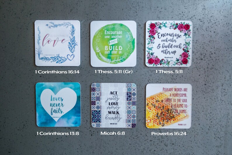 Scripture Magnets Bible Verse Refrigerator Magnets Cute | Etsy