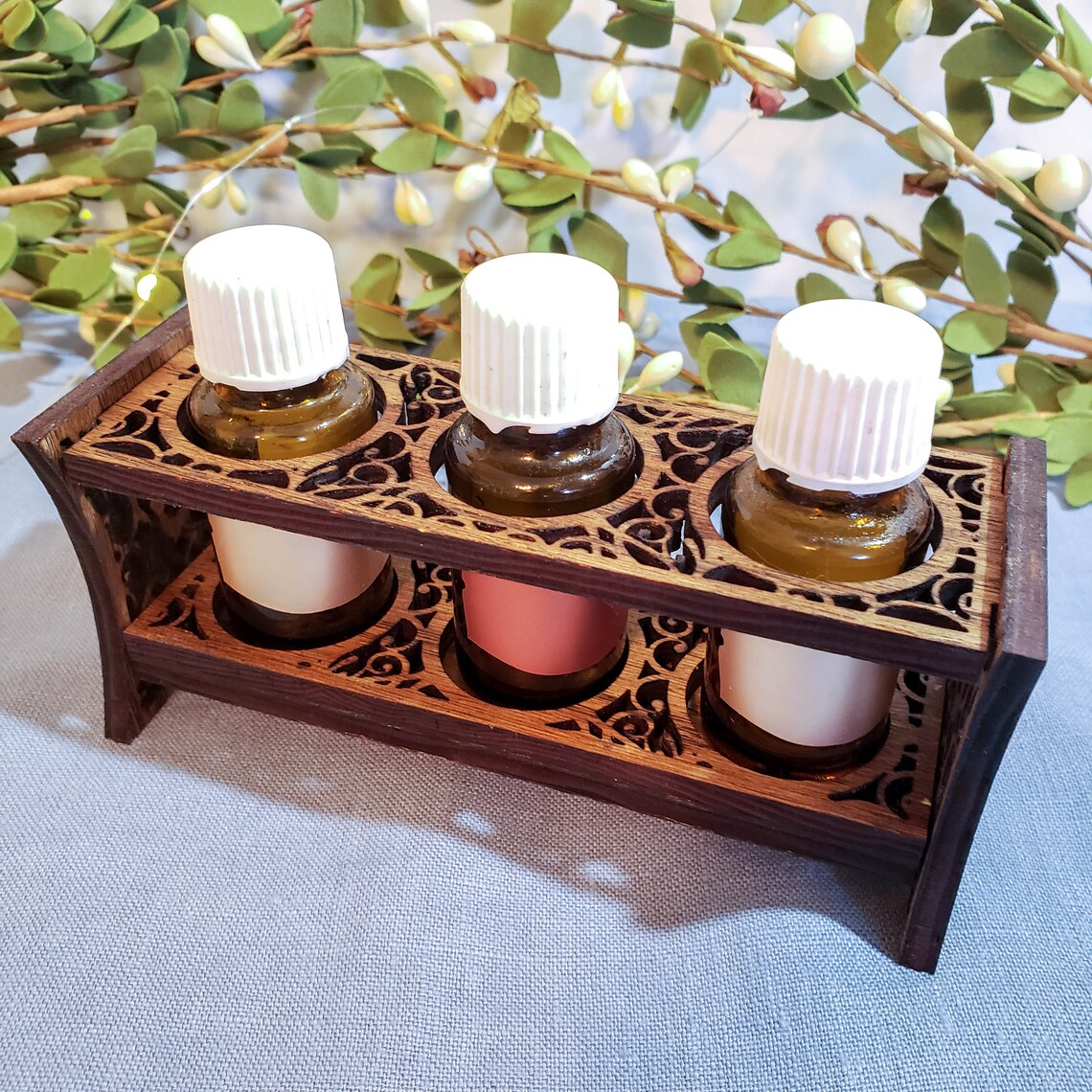 Essential Oil Stand Holds 3 Essential Oil Bottles | Etsy