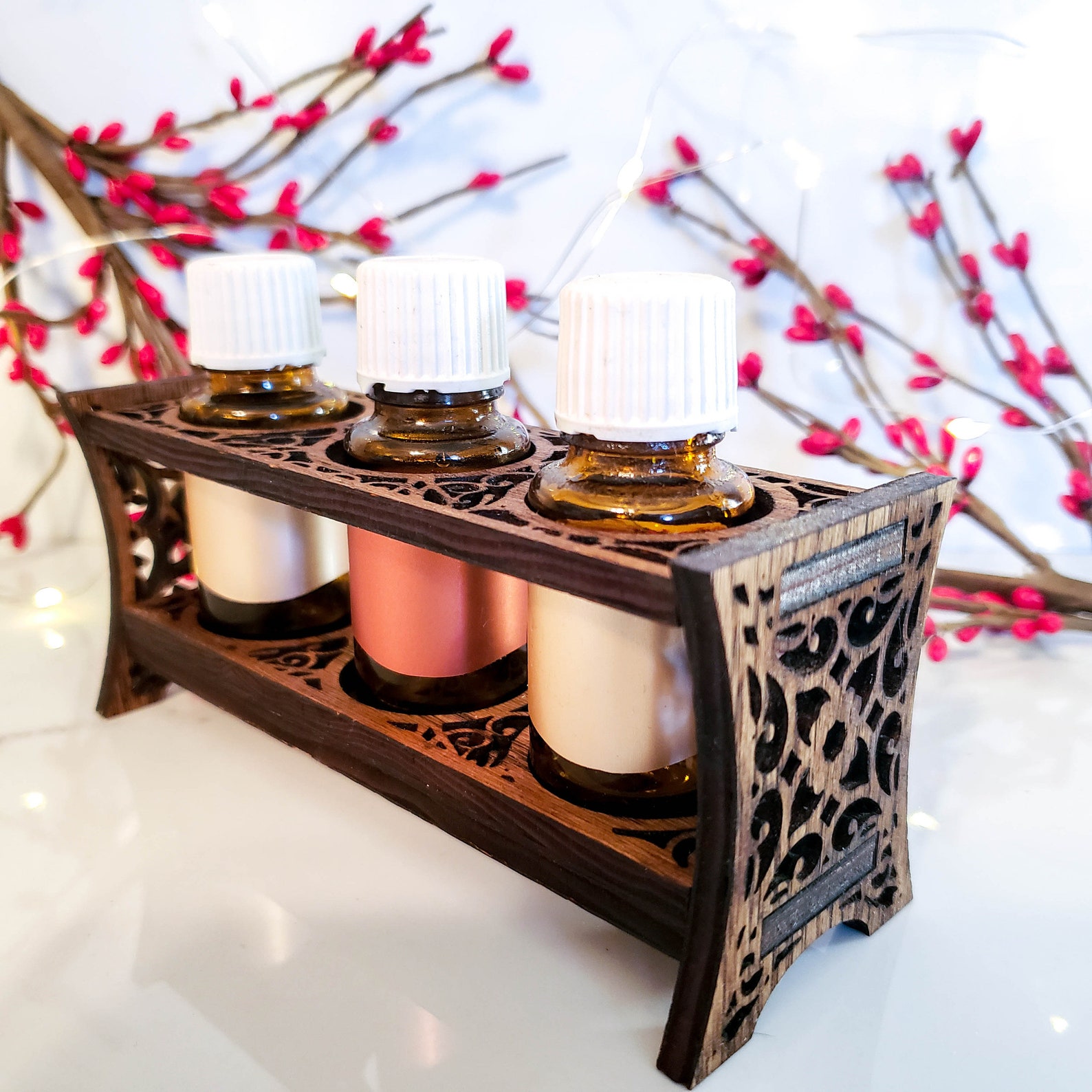 Essential Oil Stand Holds 3 Essential Oil Bottles - Etsy