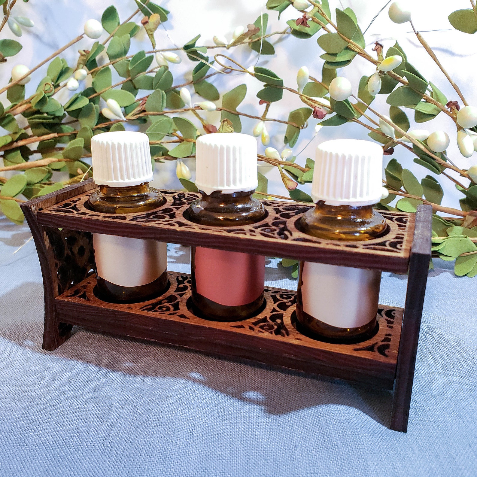 Essential Oil Stand Holds 3 Essential Oil Bottles | Etsy