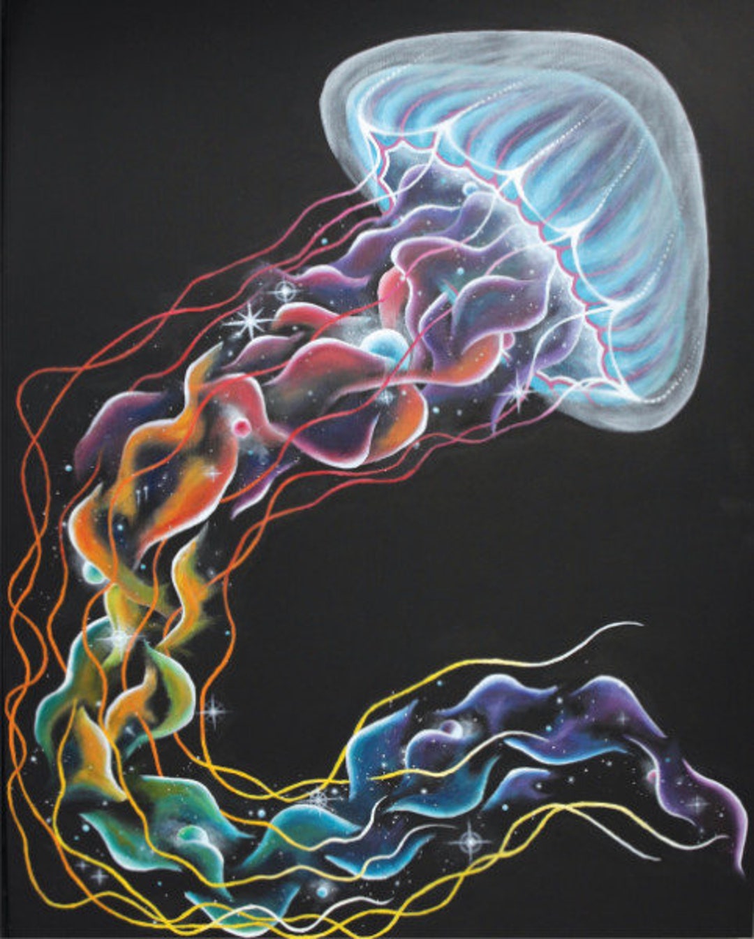 Celestial Wanderer - Surreal Galaxy Space Jellyfish- Surrealism ...