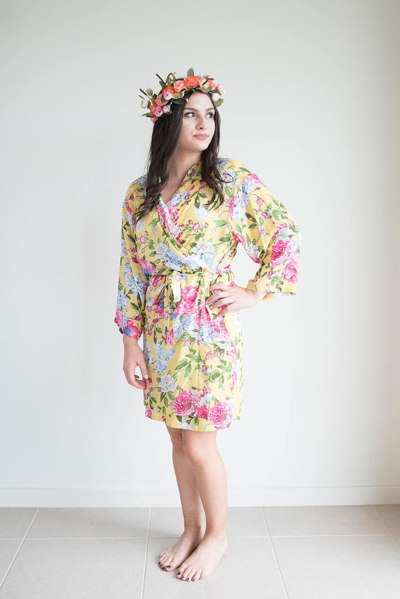 Cotton Floral Vintage Robe Cotton Rayon Dressing Gown Wedding - Etsy