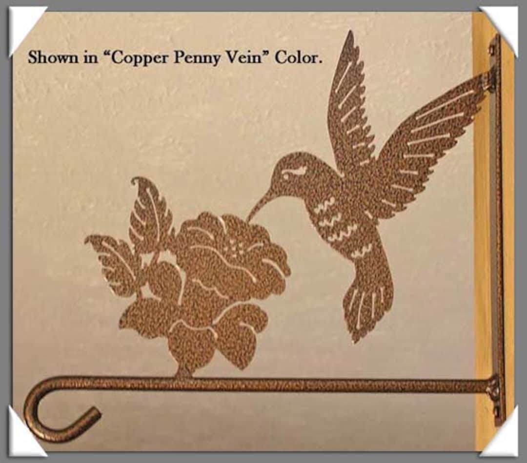 Hummingbird Plant Hanger Metal Art Spring Patio Decor - Etsy