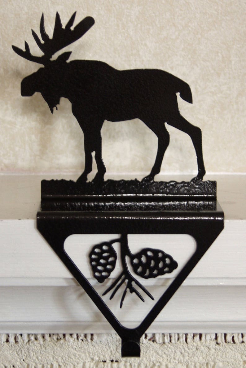 Moose Christmas Stocking Holder - Etsy