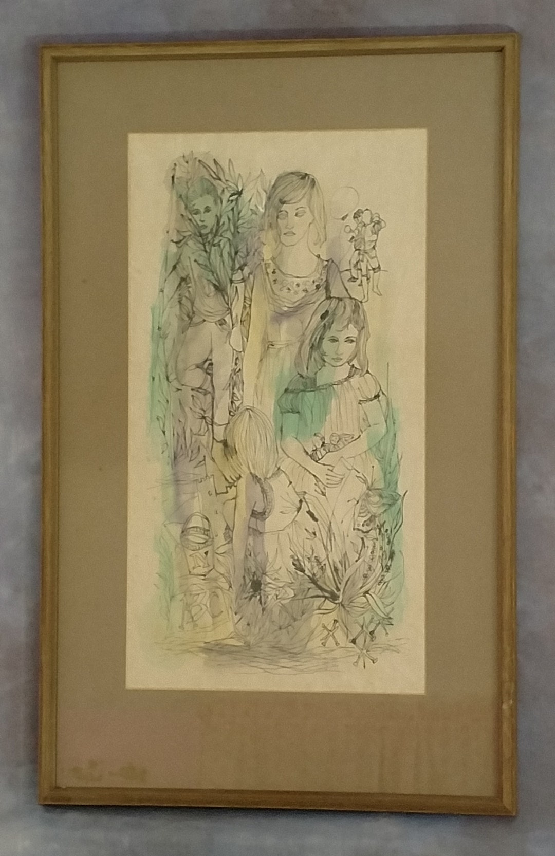 Alice Wadowski-bak Watercolor Painting - Visions of Childhood Past ...