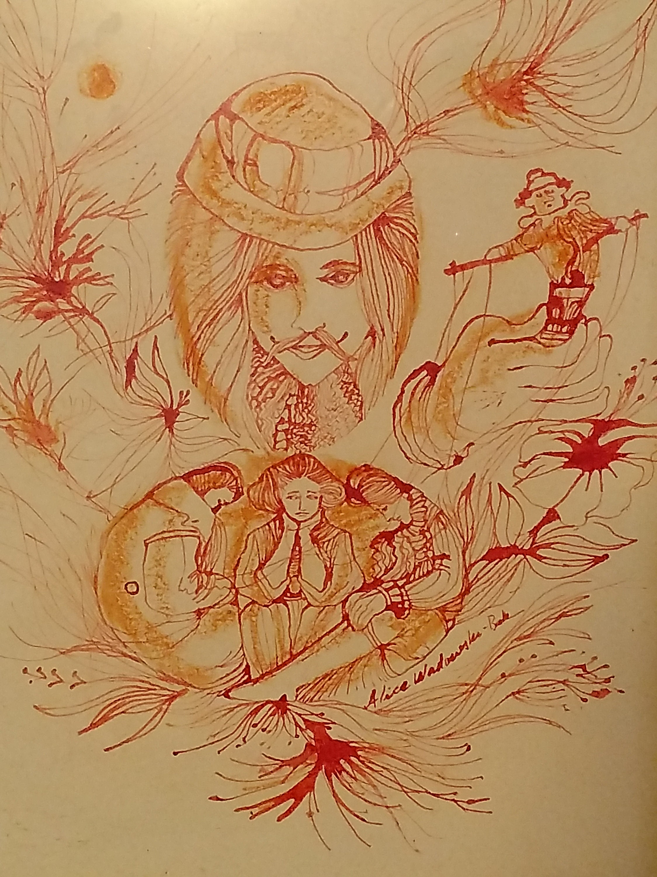 Alice Wadowski-bak Painting – “puppeteers in an Eggshell – Might Be ...