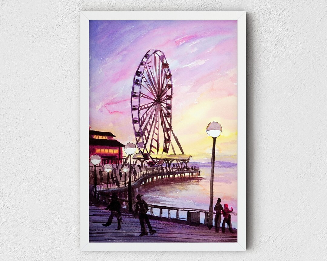 Seattle Art Print - Water Front Park, Seattle Wall Art, Seattle Great ...
