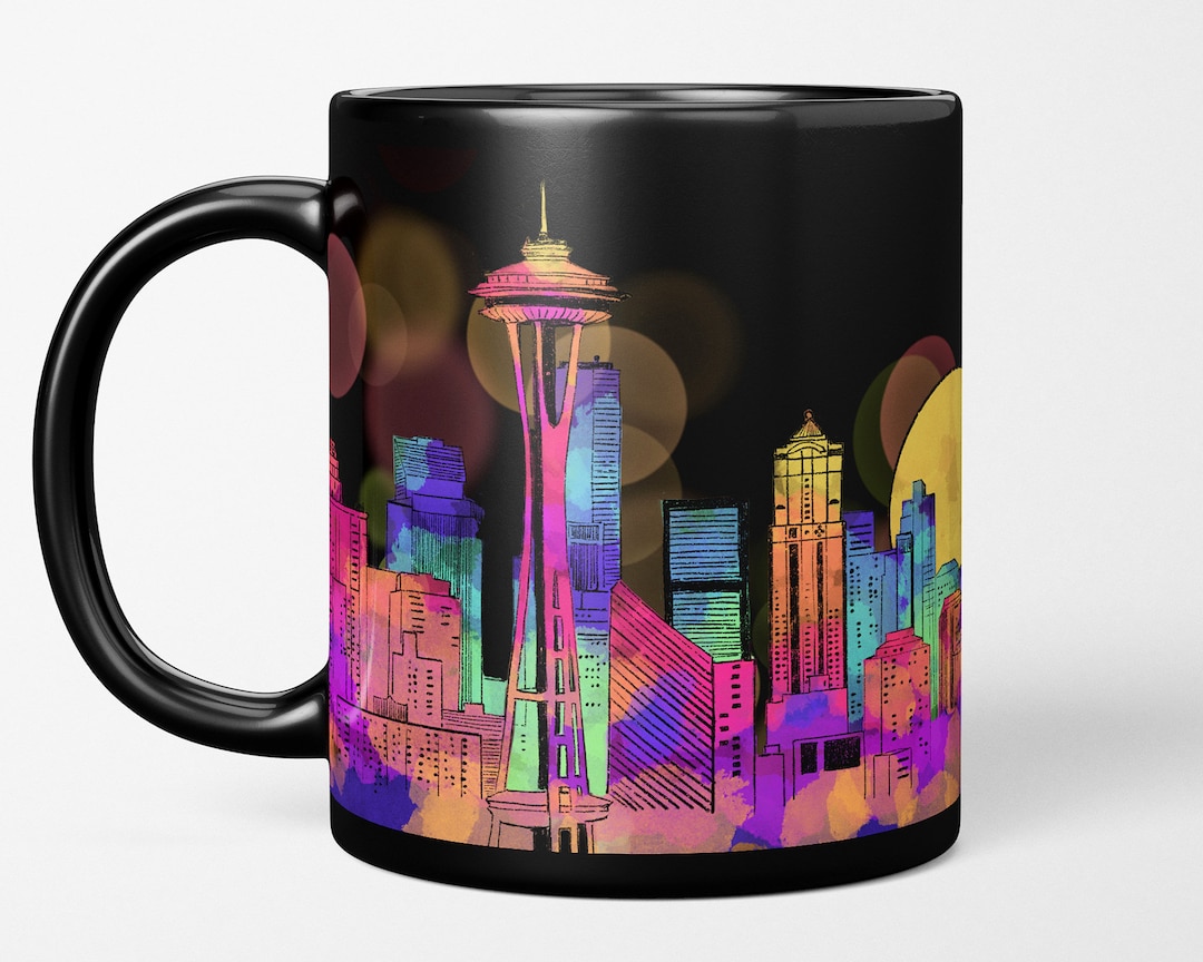 Seattle Mug Space Needle Mug, Seattle Skyline Mug, Coffee Lover Gift ...