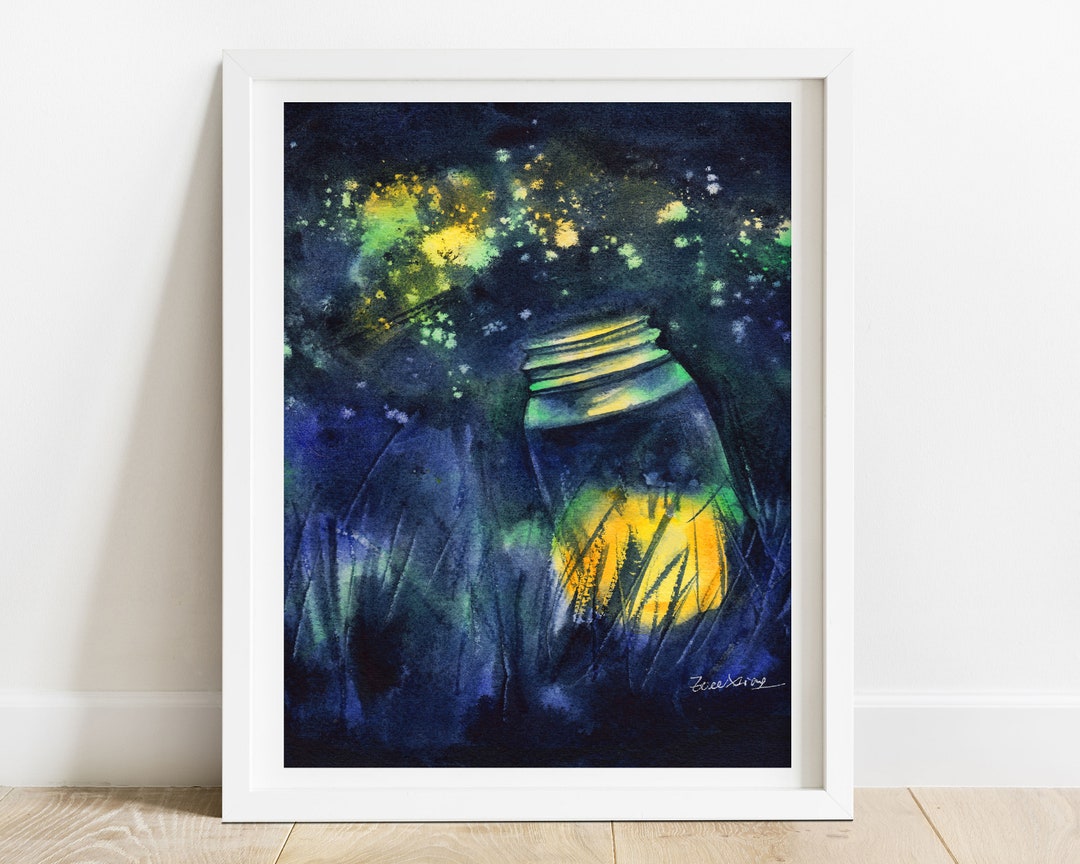 Catching Firefly Art Print - Nature Prints Wall Art, Forest Prints ...