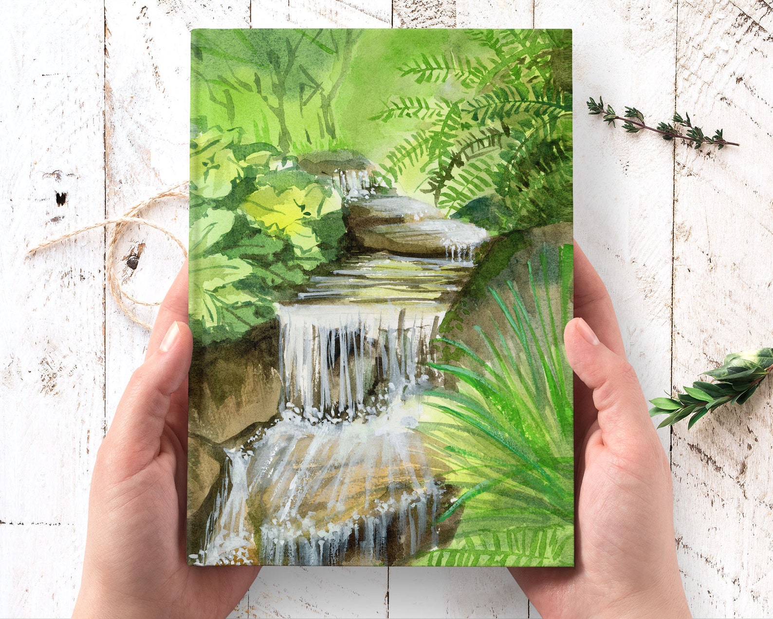 Nature Art Journal Hardcover Journal Waterfall Journal Etsy nature-art-journal-hardcover-journal-waterfall-journal-etsy