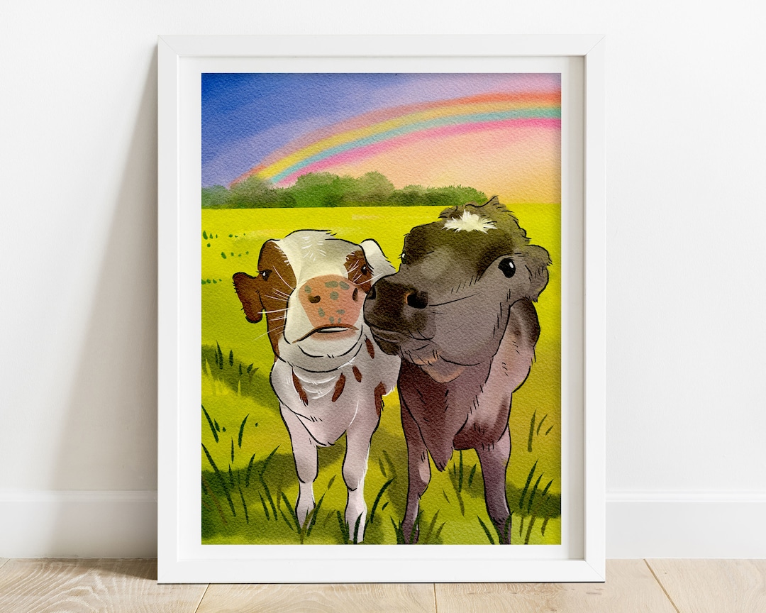 Cute Cow Print - Cow Artwork, Cow Art Print, Cow Decor, Cow Art ...