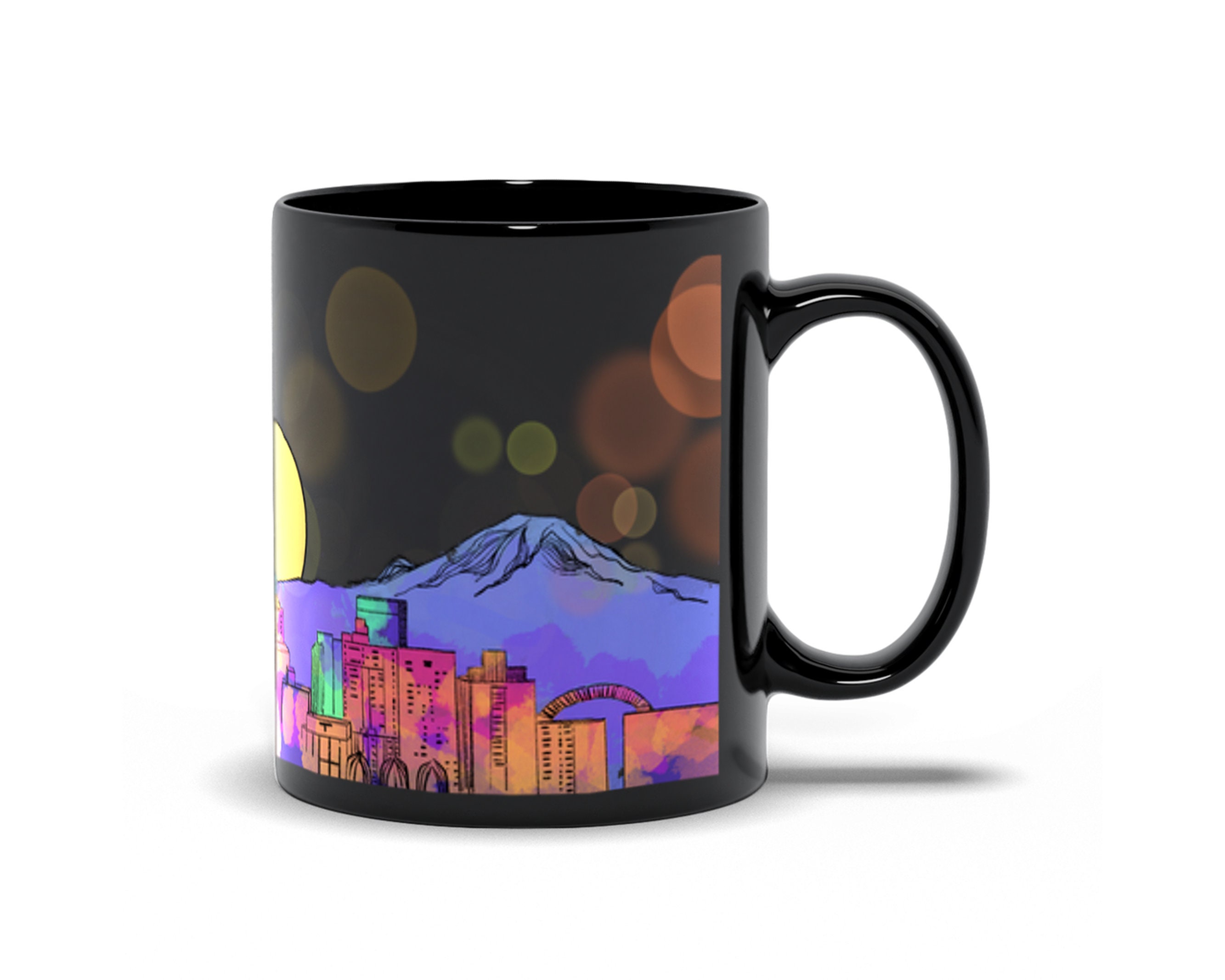 Seattle Mug Space Needle Mug Seattle Skyline Mug Coffee - Etsy