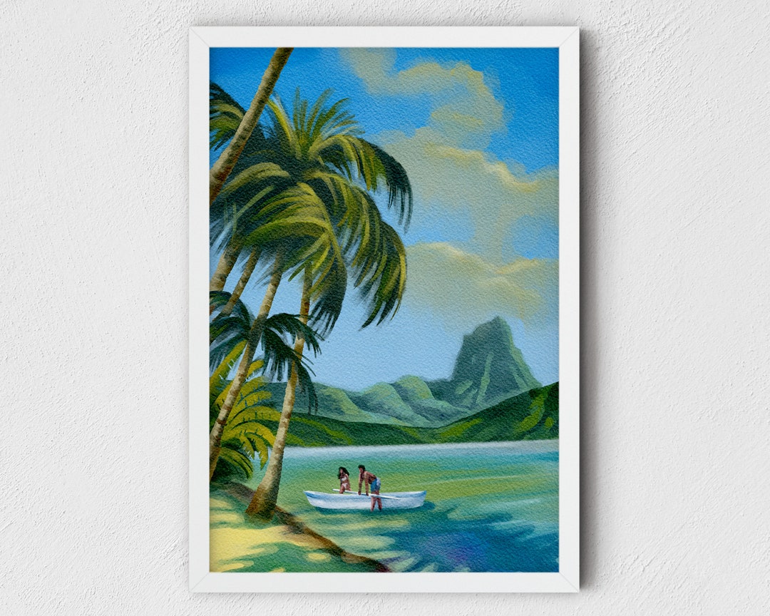 Tropical Art Print - Tropical Wall Art, Tropical Print, Hawaiian Art ...