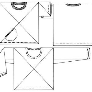 Xanthea T-shirt: Zero Waste Sewing Pattern - Etsy