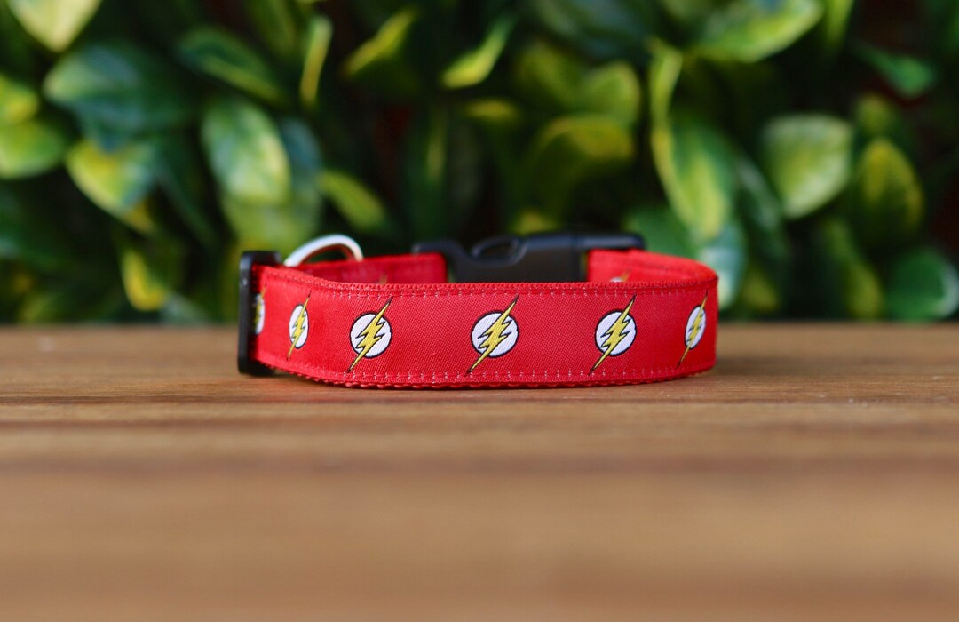 The Flash Dog Collar / Superhero / Small / Medium / Large / Red ...
