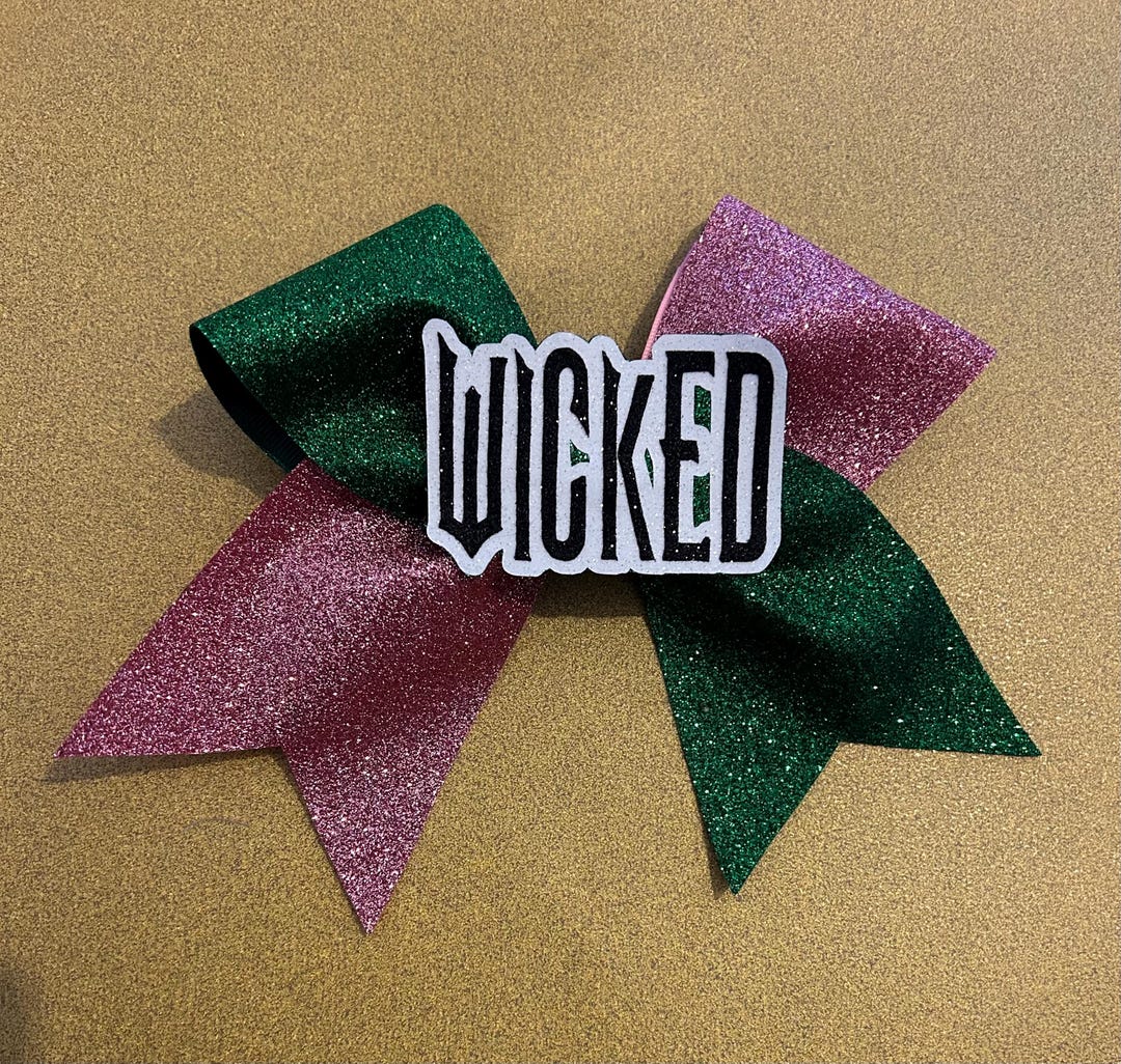 WICKED Glitter 3D Cheer Bow, 3d Cheer Bow, Glenda Cheer Bow, Wicked ...