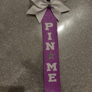 Personalised Pin Me Cheer Ribbon, Pin Me Comp Chain, Cheerleader Gift ...
