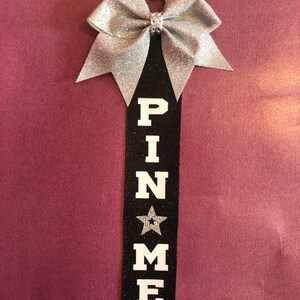 Pin Me Cheer Ribbon, Pin Me Comp Chain, Cheerleader Gift, Pin Me ...
