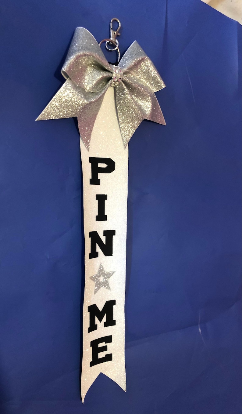 Pin Me Cheer Ribbon Pin Me Comp Chain Cheerleader Gift Pin - Etsy Canada