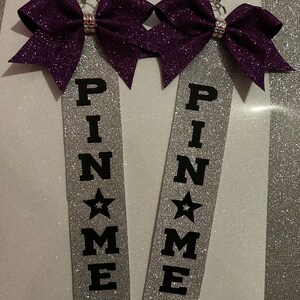 Pin Me Cheer Ribbon, Pin Me Comp Chain, Cheerleader Gift, Pin Me ...