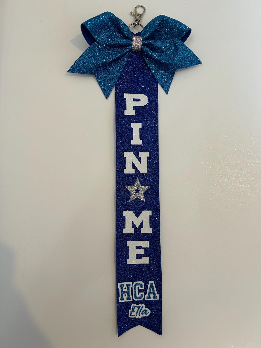 Cheer Team Pin Me Cheer Ribbon, Pin Me Bag Tag, Custom Pin Me ...