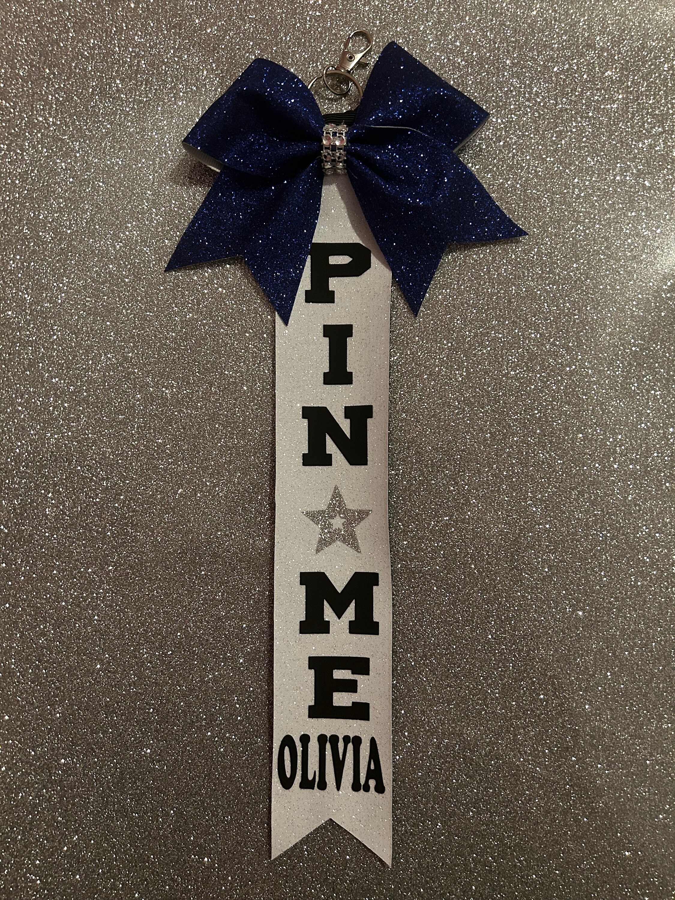 Pin Me Cheer Ribbon, Pin Me Comp Chain, Cheerleader Gift, Pin Me ...