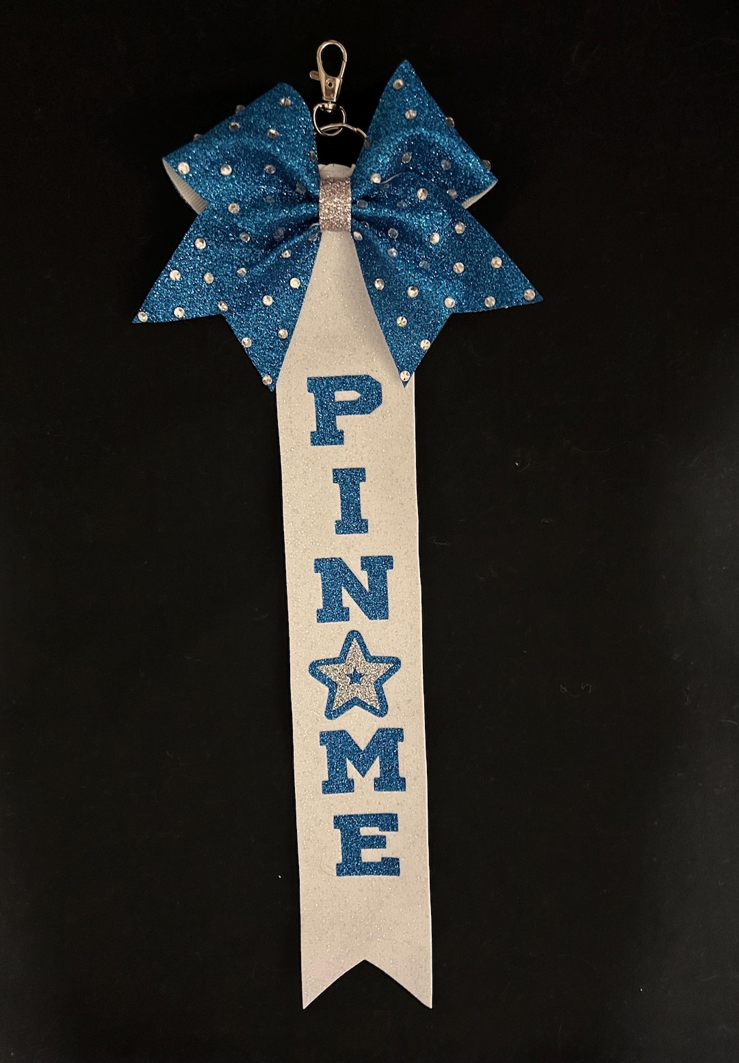 Pin Me Ribbon, Pin Me Team Bag Tag, Personalised Pin Me, Cheerleader ...